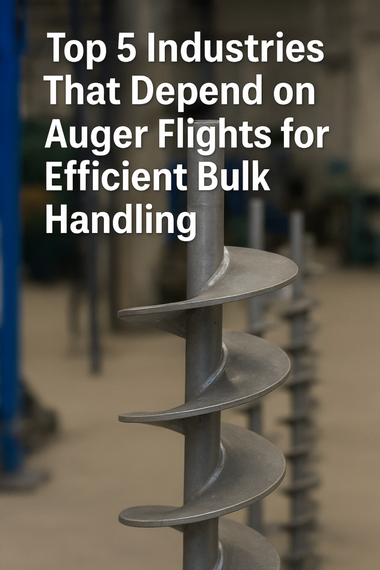 Top 5 Industries Relying on Auger Flights for Bulk Material Handling